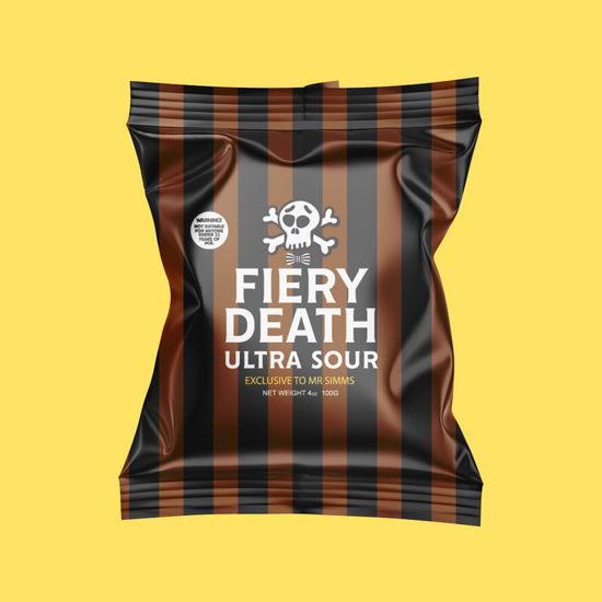 Fiery Death Ultra Sour 100g (24 Bags) – Mr Simms Olde Sweet Shoppe ...